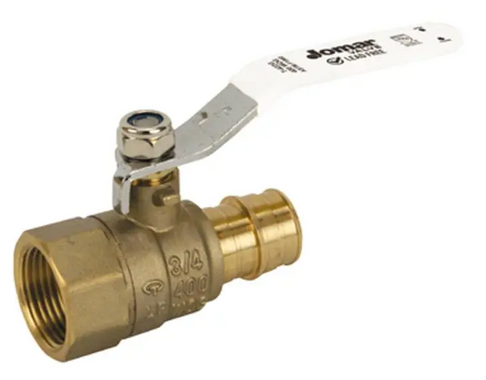 Jomar Valve T-422G FIP Series, 2 Piece, Standard Port, Dezincification Resistant Lead-Free Brass ...