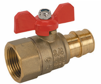 1" Jomar Valve T-422G FIP T-Handle, 2 Piece, Standard Port, Dezincification Resistant Lead-Free ...