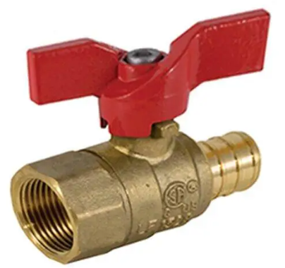 1" Jomar Valve T-412G FIP T-Handle, 2 Piece, Standard Port, Dezincification Resistant Lead-Free ...