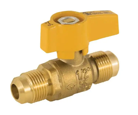 1/2" FL x FL Jomar Valve T-2004C, 2 Piece, Gas Ball Valve, Yellow ...