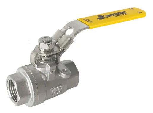 1-1/4" Jomar Valve T-SS-900N, 2 Piece, Full Port, Stainless Steel, NPT Threaded, Stainless Steel ...