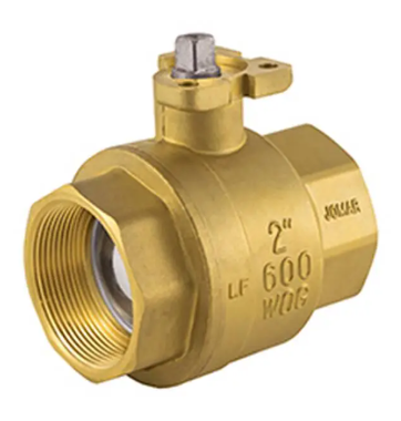 1-1/4" Jomar Valve A101, 2 Piece, Full Port, Lead-Free Brass, NPT Threaded, Stainless Steel Ball ...