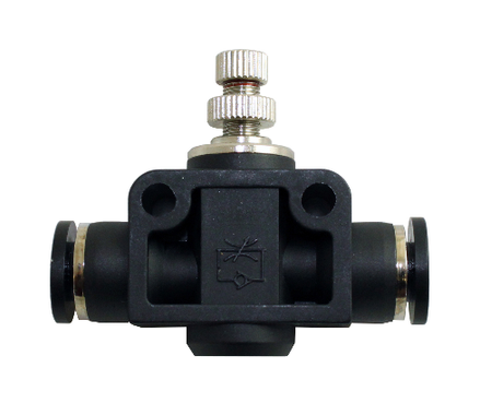 STC FV 1/4" K Air Flow Control Valve (Inline)- Push-In Air Fittings, 0 ...