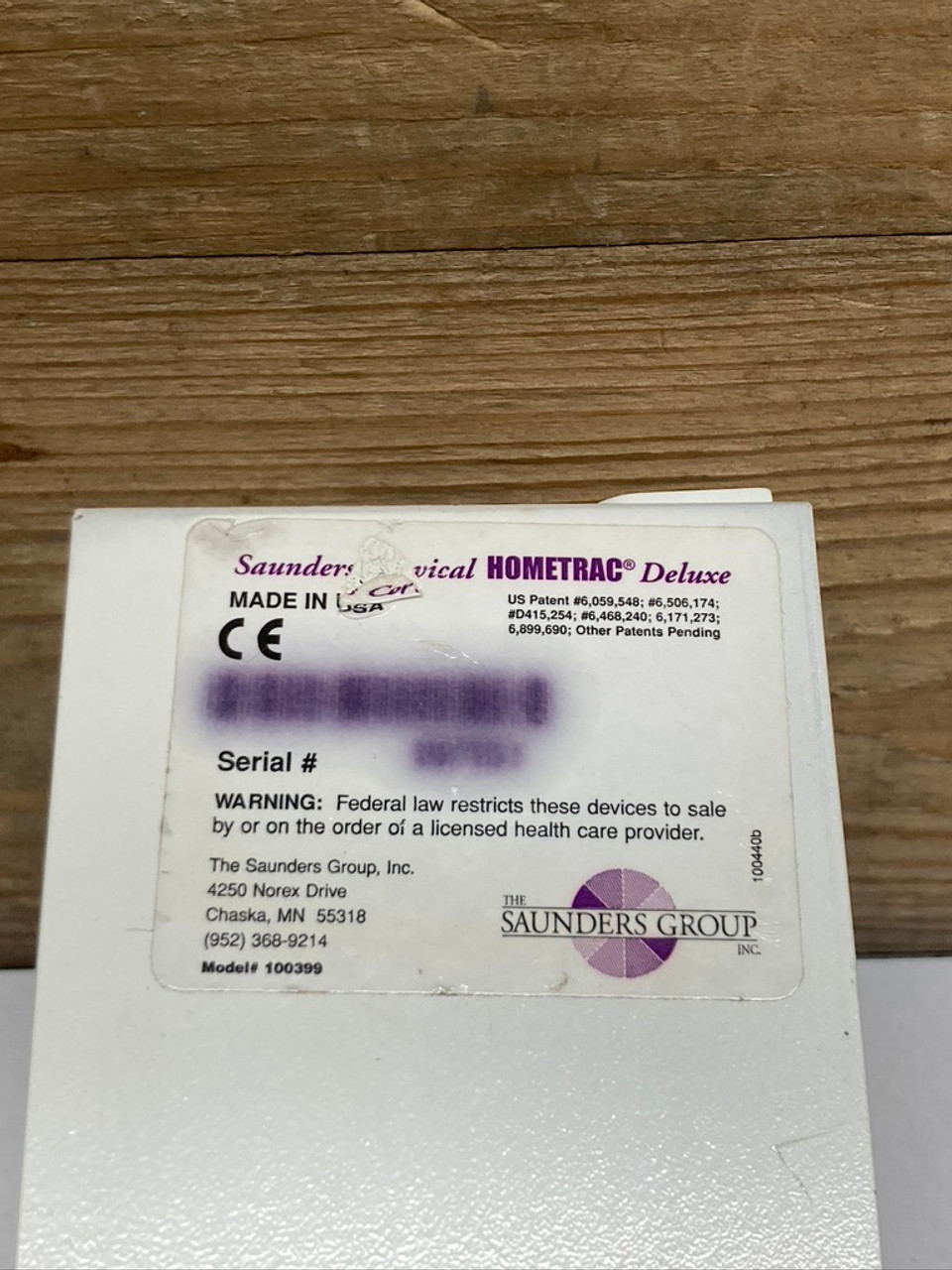 Saunders Cervical Hometrac Deluxe Traction Device With Case