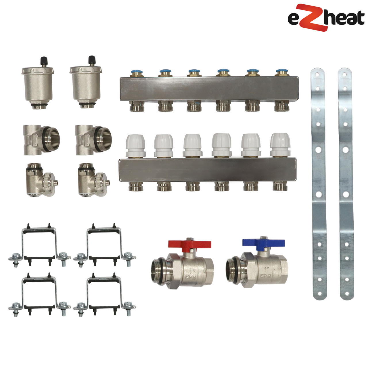 Stainless Steel Wall Hung Radiator Manifolds 2-11 Ports