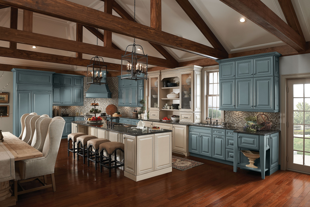 Heritage Blue & Cozy Stone - Vernon in Maple - Gallery By Elevations