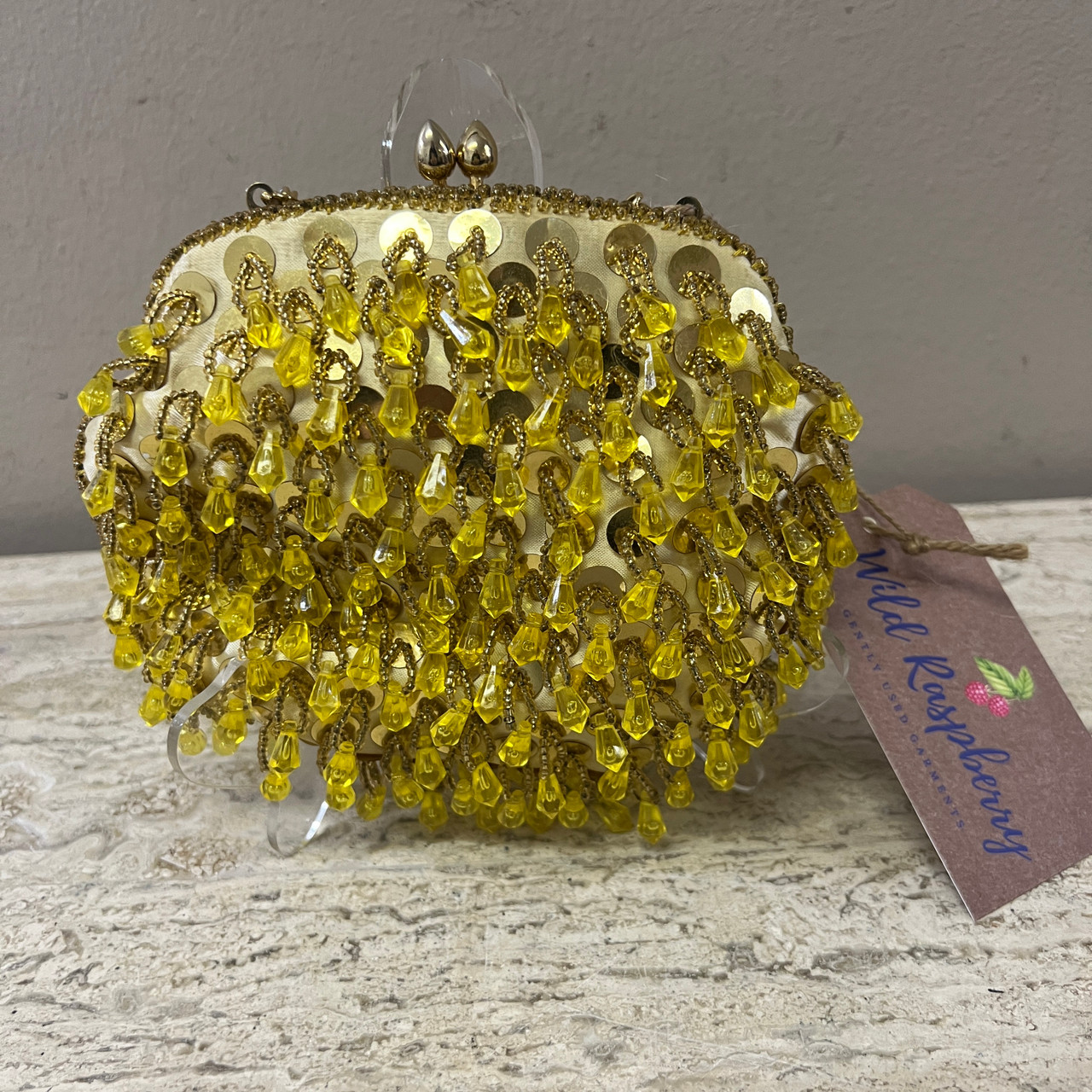 SOLD! Cha Cha Dangle Beaded Evening Bag / Clutch