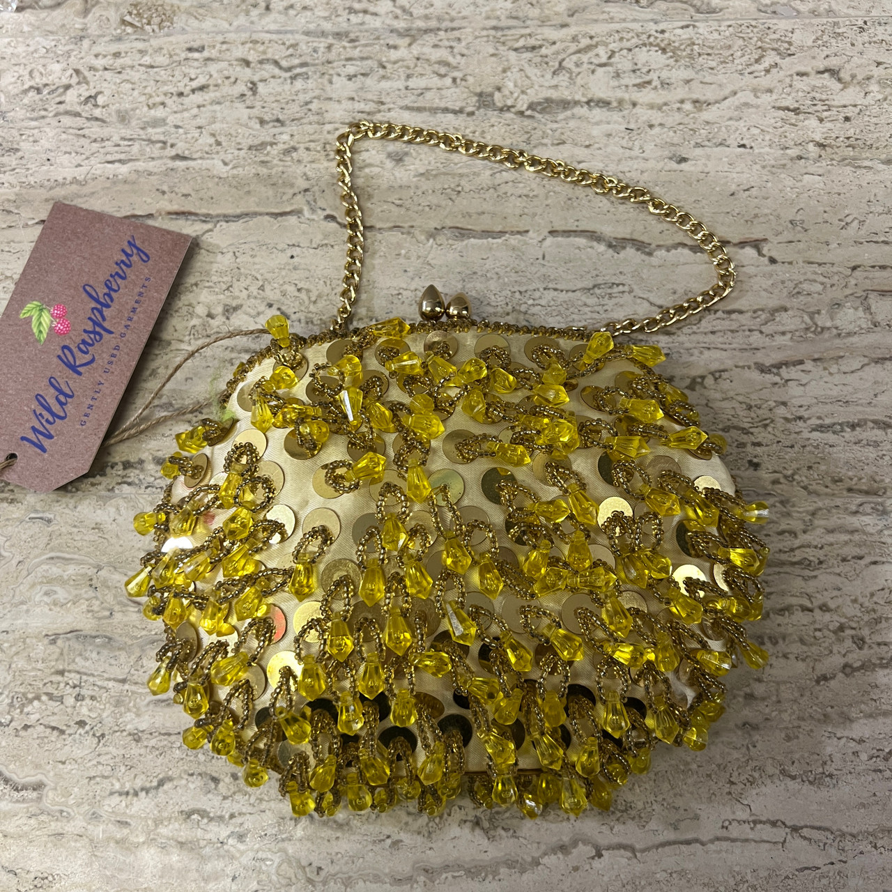 SOLD! Cha Cha Dangle Beaded Evening Bag / Clutch
