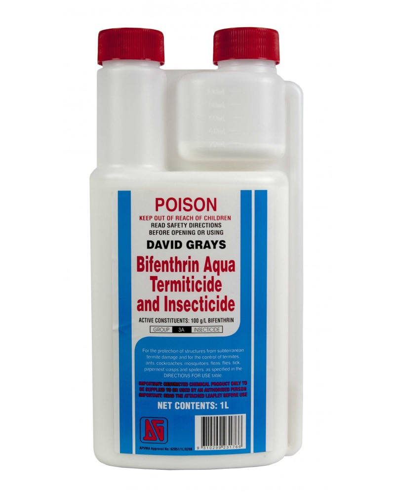Bifenthrin AQUA 1L David Grays Termites Ants Cockroaches Ticks ...