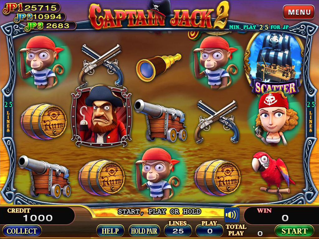 Captain Jack 2 Mandatory Preview Game by IGS - VGA 25 Liner