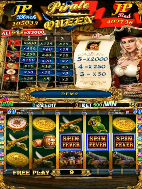PIrate Queen Plus Vertical Game by Subsino - VGA 10 Liner