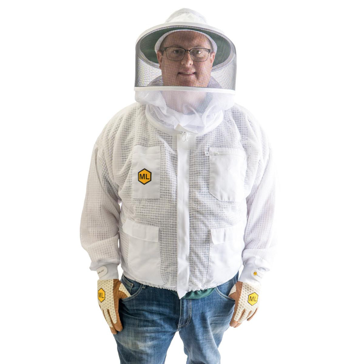 Vented Beekeeping Jacket with Clear Vue Veil| Mann Lake