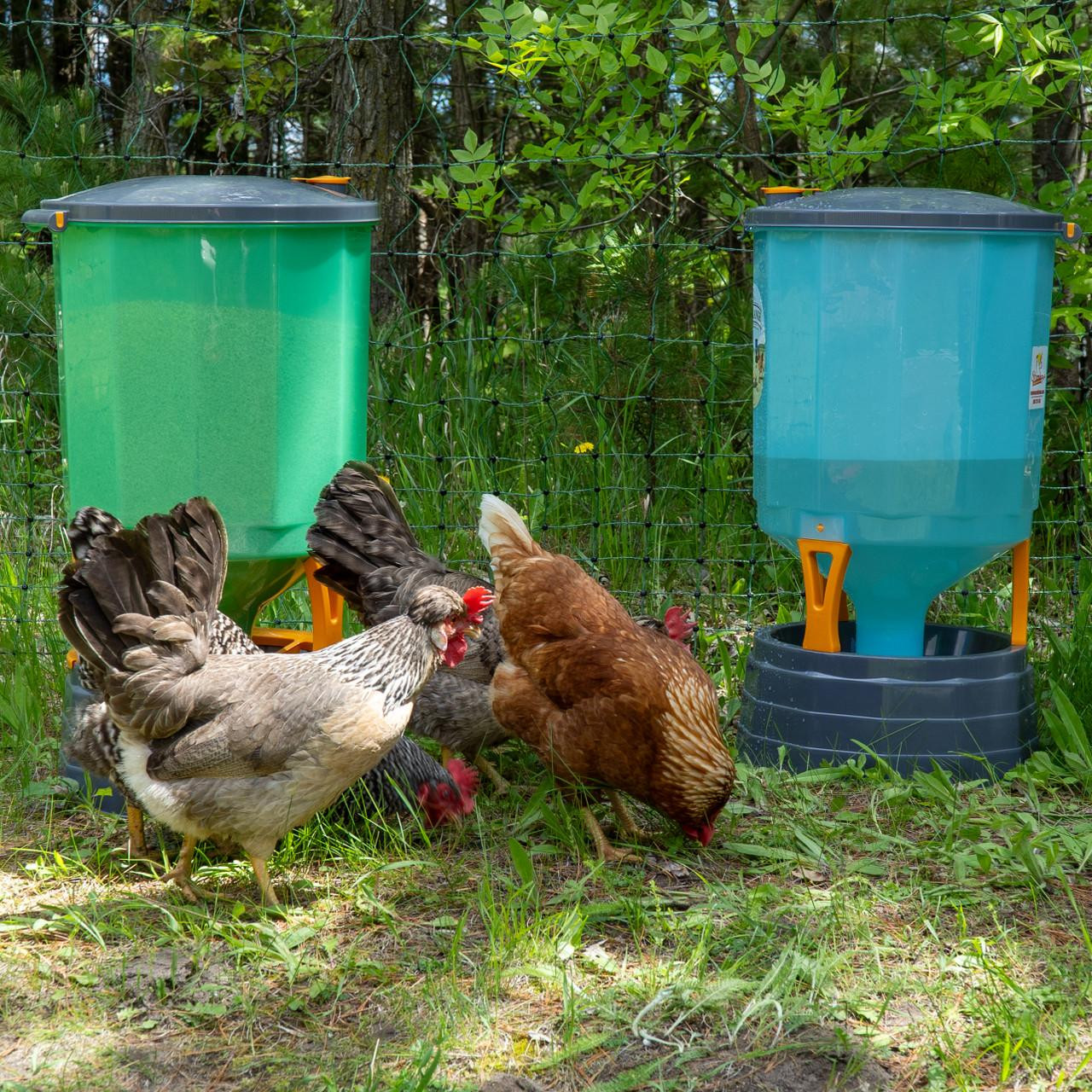High Capacity Silo Poultry Waterer - 12 gallon