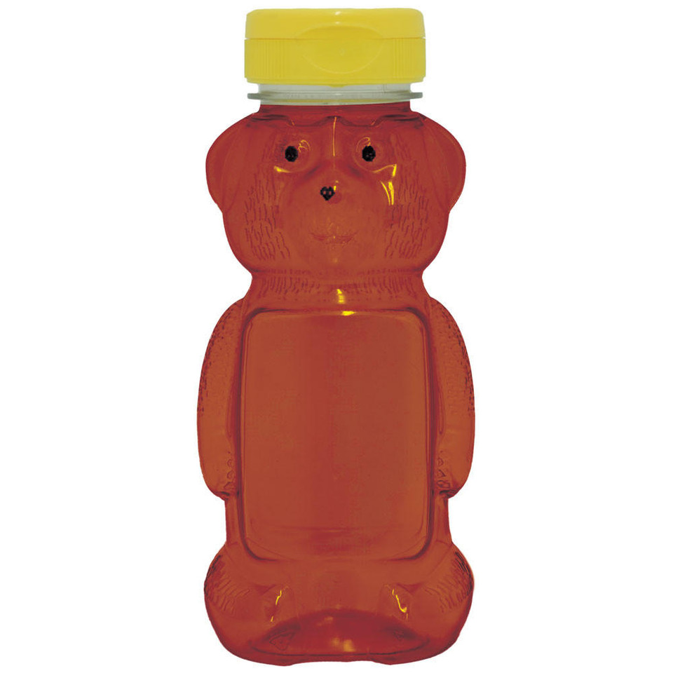 12 oz Opaque Plastic Bears - 24 pack w/lids | Mann Lake Ltd.
