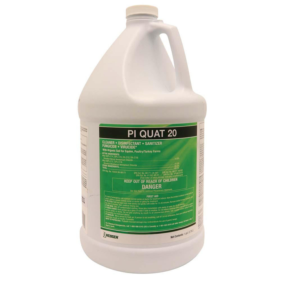 PI Quat 20 Cleaner - Disinfectant - Sanitizer 1 Gallon | Mann Lake Ltd.