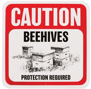 Bee Hive Protection Required Warning Sign | Mann Lake Ltd.