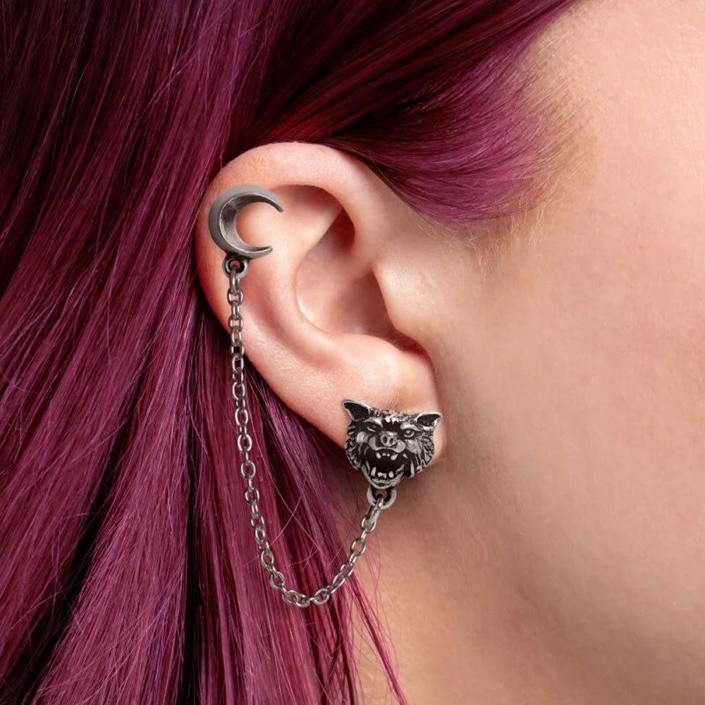 Howl Stud Earring | Handmade Gothic Jewelry | Alchemy