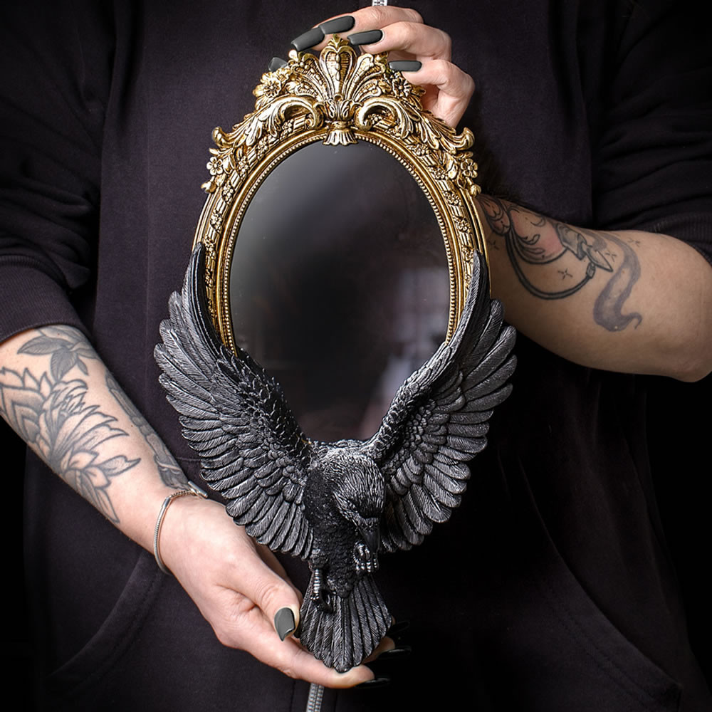 Raven's Gaze 'Wall' Mirror | Gothic Home Decor | Alchemy