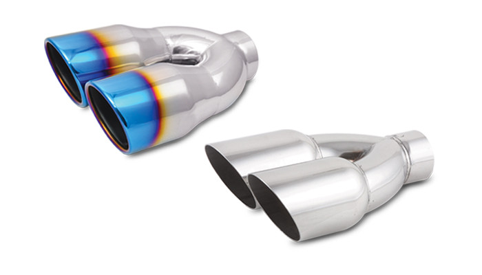 Dual Outlet Weld-On Exhaust Tips - Vibrant Performance