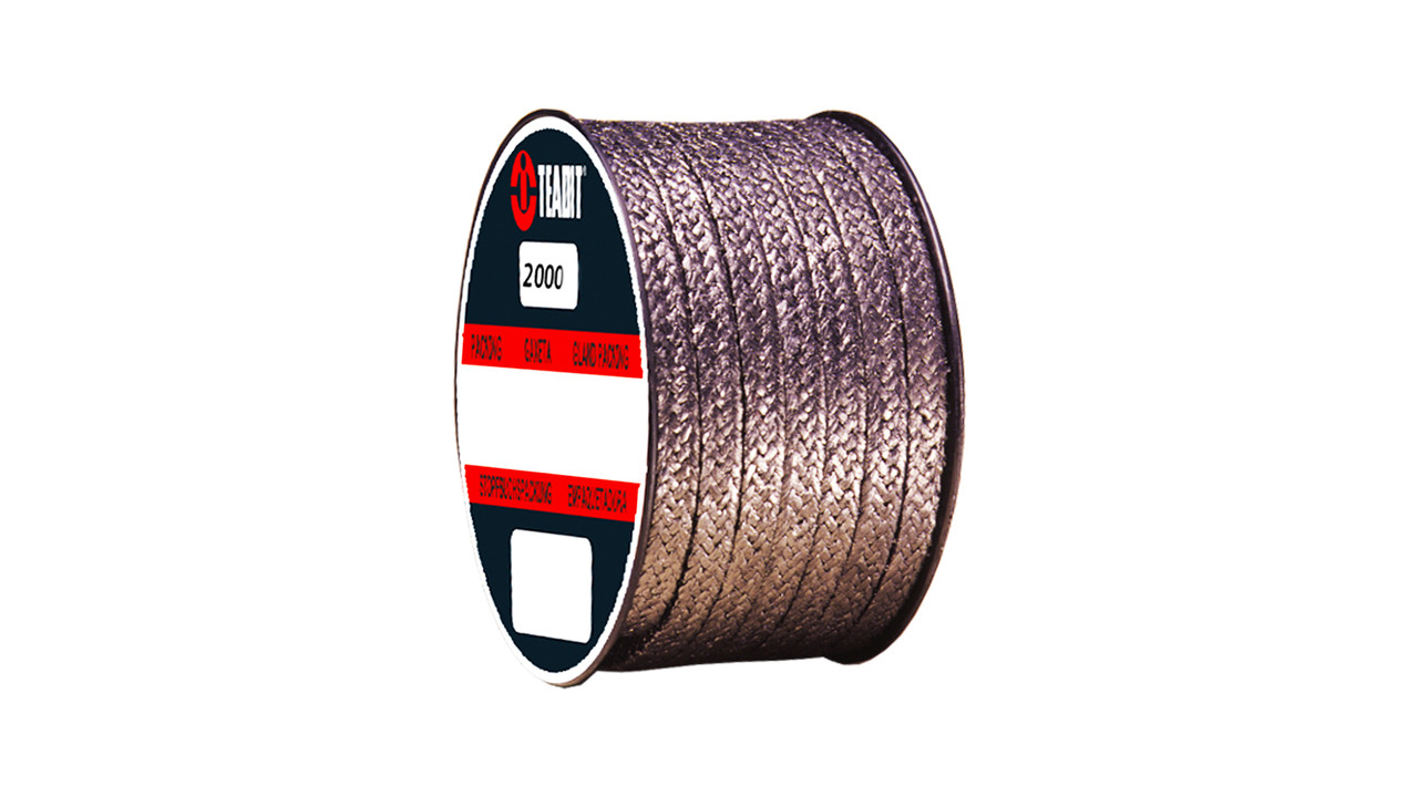 Teadit Style 2000 Braided Flexible Graphite Packing, Width: 1/4 (0.25 ...