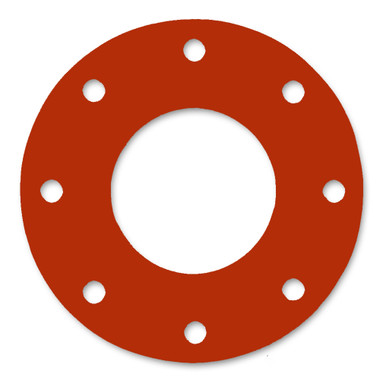 7175 Style Silicone 50 - 60 Durometer Full Face Gasket For Pipe Size: 6 ...