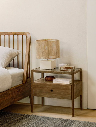 Spindle Bedside Table - Interior Guider