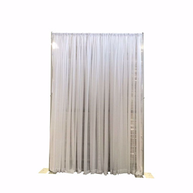 Adjustable Height Sheer (Voile) Wedding Backdrop Kit