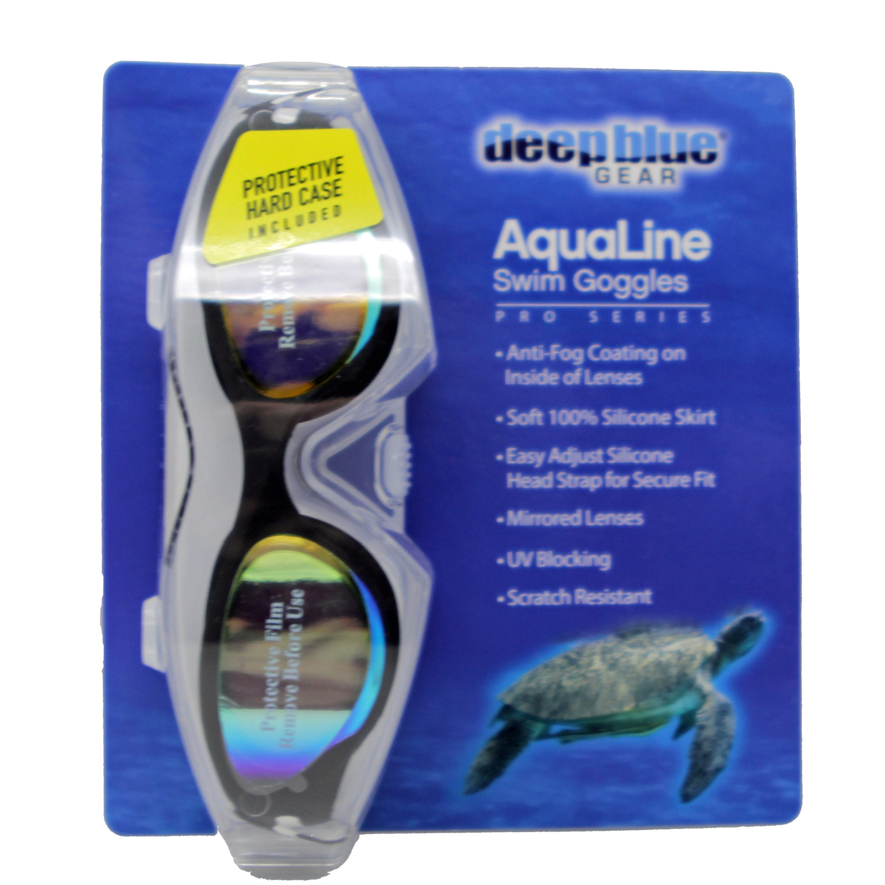 Aqualine Swim Goggles - Pro Series - Deep Blue Gear