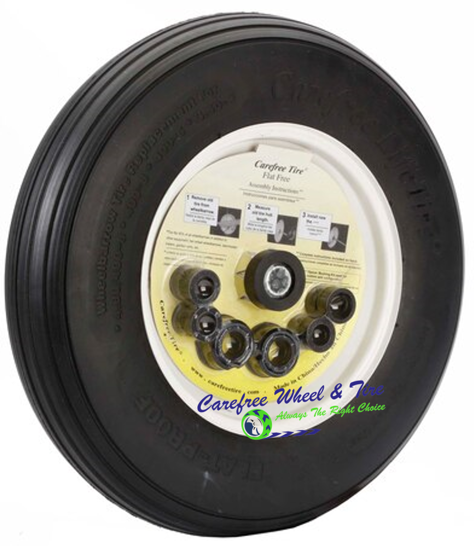 14x3 One Size Fits All – Rib Tread Wheelbarrow Tire & Wheel Assembly