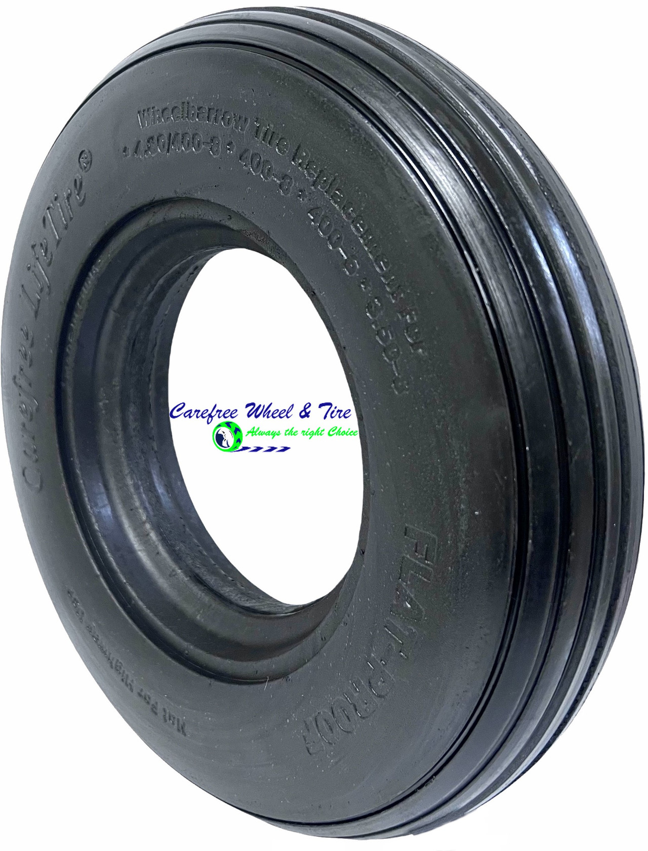 14x3 One Size Fits All – Rib Tread Wheelbarrow Tire & Wheel Assembly