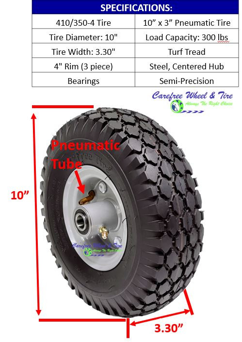 Handtruck and Cart Wheels - 10" Wheels (410/350-4) - Page 1 - Carefree ...