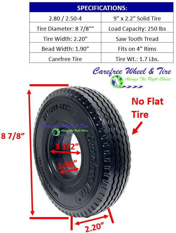 Tires Only - No Rim - Carefree Wheel & Tire