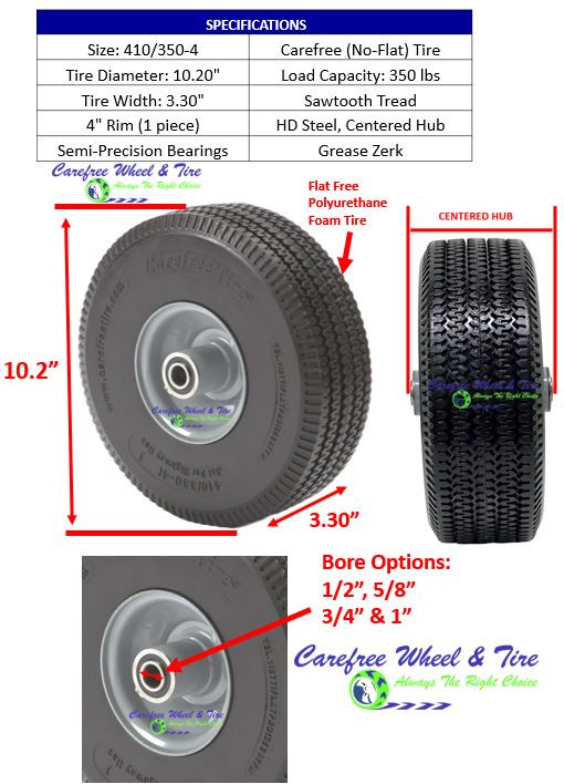Pressure Washer, Generator & Cart Wheels - Carefree Wheel & Tire