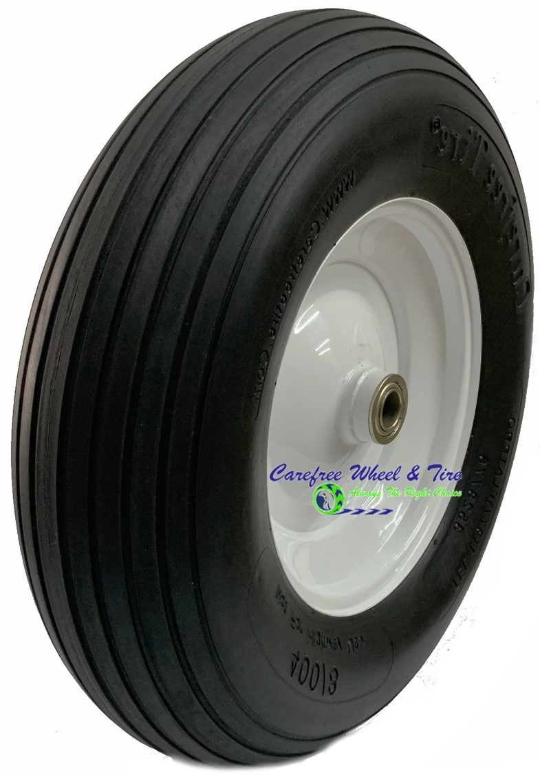 4.80/4.00-8, (15" x 4") Rib Tread Wheelbarrow Wheel Assembly