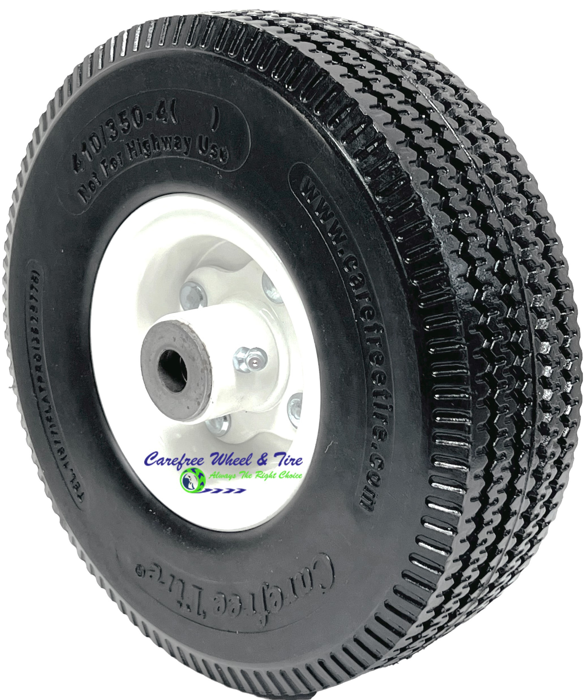 410/350-6 (12x4) Wheel and Tire Assy With 3" Centered Hub