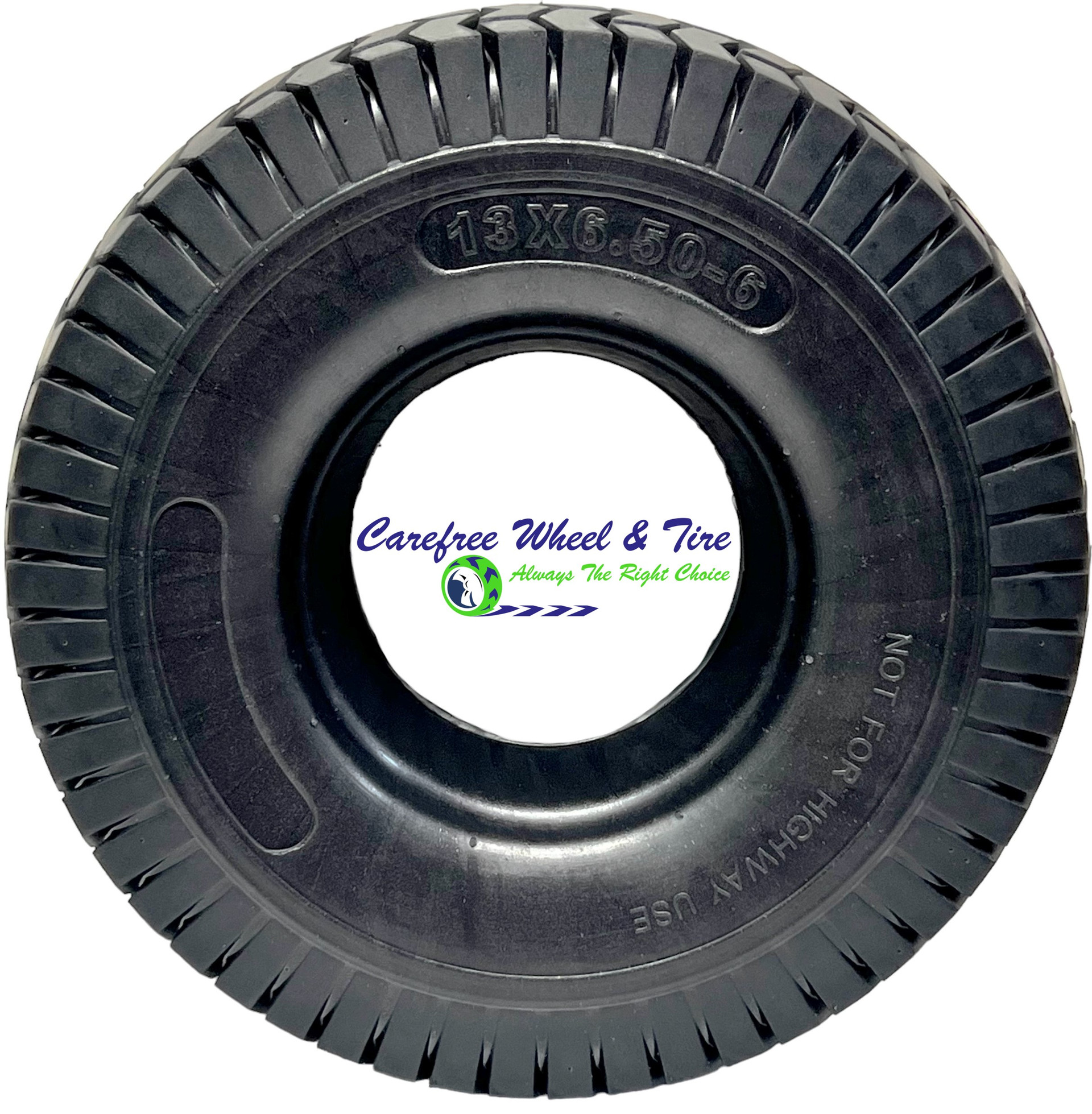 13x6.50-6 Carefree (No-Flat) Wheel & Tire Assy With Smooth Tread, 6 ...