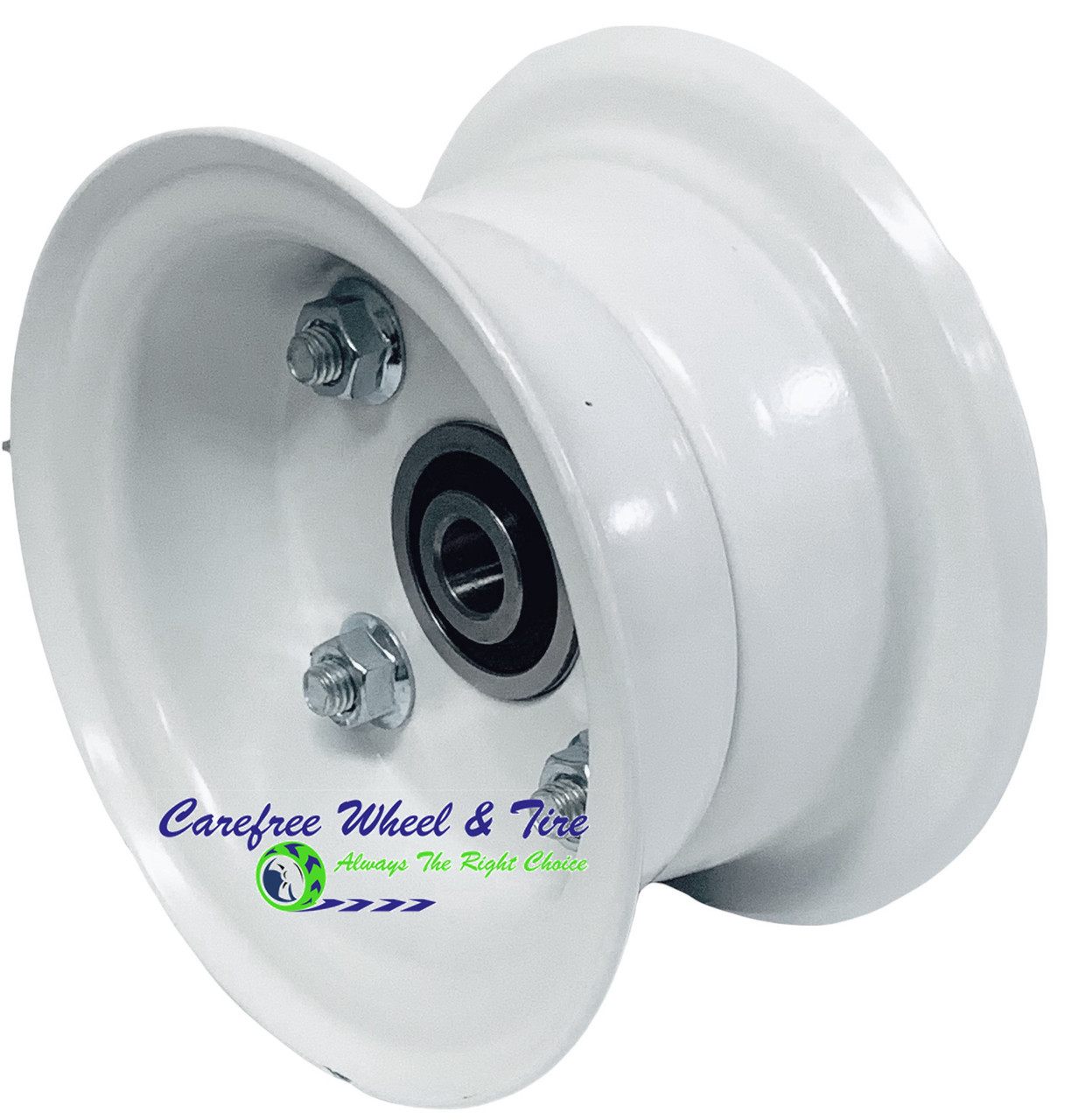 4" x 2.25", 3 Piece Rim, Grey Color For Solid & Pneumatic Tires