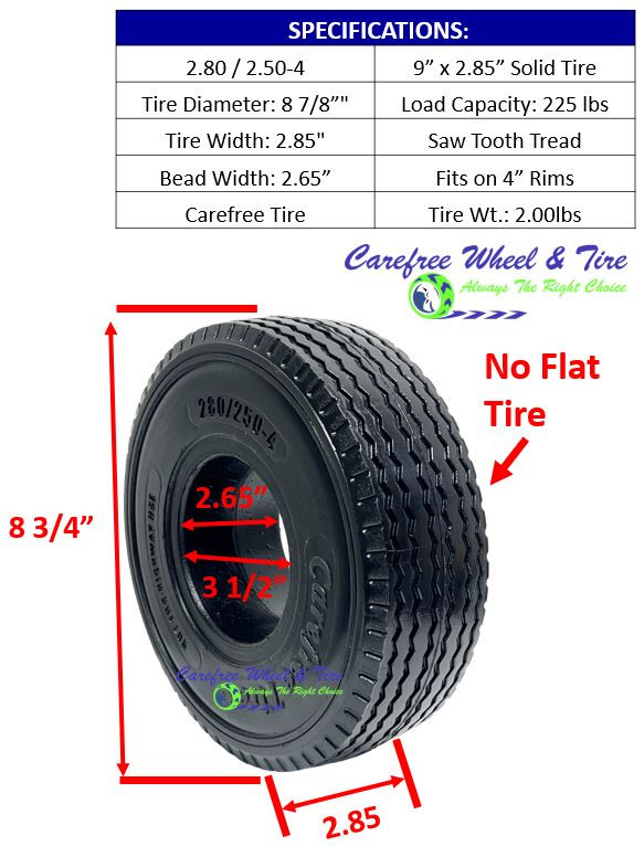 Tires Only - No Rim - Carefree Wheel & Tire