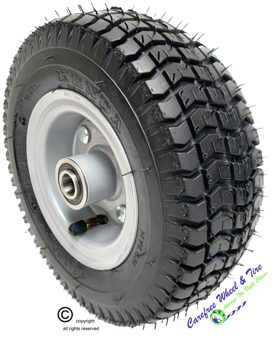 11x4.00-4 Pneumatic Rim & Tire Assembly With Hub and Bore Size Options