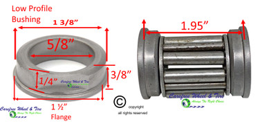 Pack of 2 LOW PROFILE 5/8" ID Bushings with Roller Bearing
