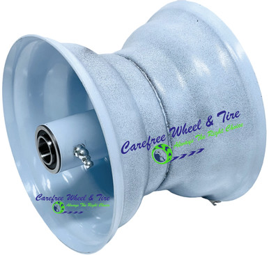 5″ Steel Rim, 1 Piece With 5" Center Hub. White Color