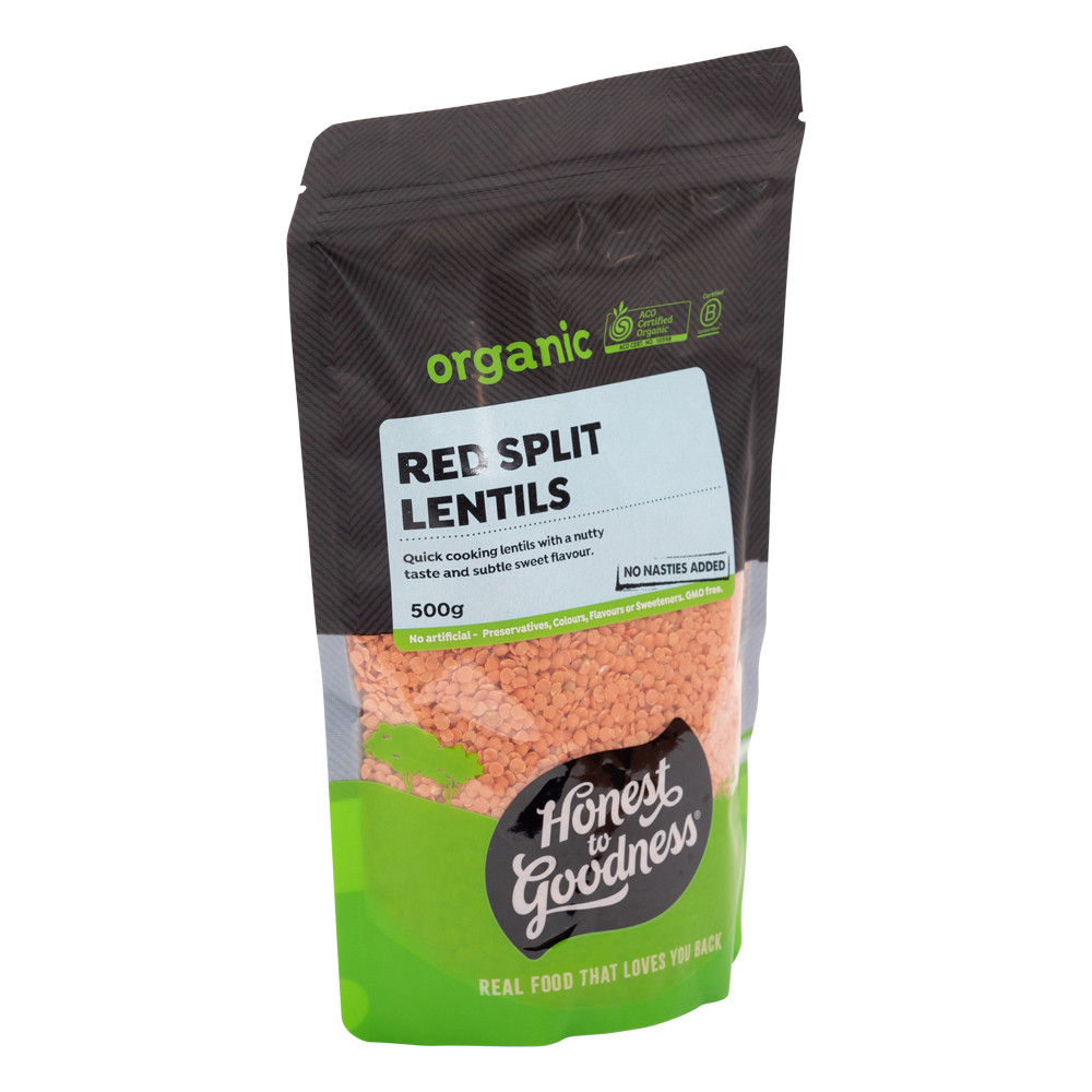 Organic Red Split Lentils 1.2KG | Honest to Goodness
