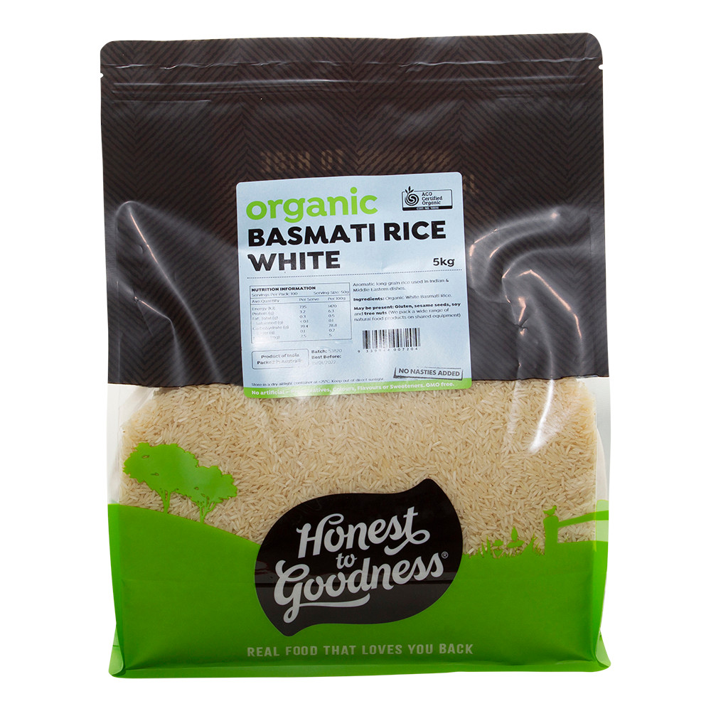 Organic Basmati Rice - White 25KG | Bulk