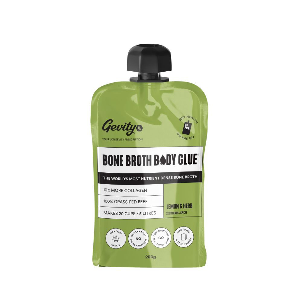 Bone Broth Body Glue A.M. Cleanse - Go Pack 200g | Gevity Rx | Honest ...