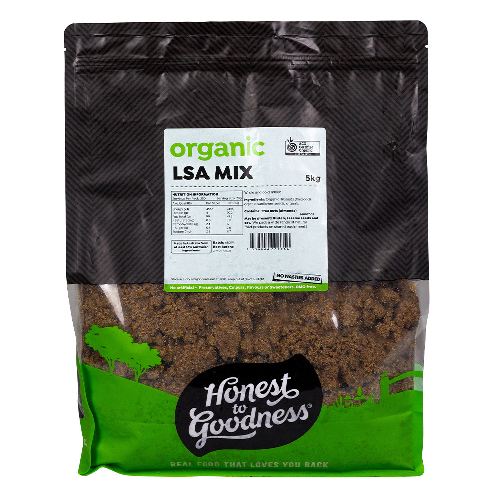 Organic LSA Mix 10KG | Linseed Sunflower Almond Ground Meal