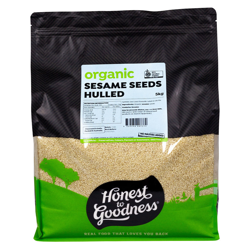 Organic Sesame Seeds Hulled 1KG | Honest to Goodness