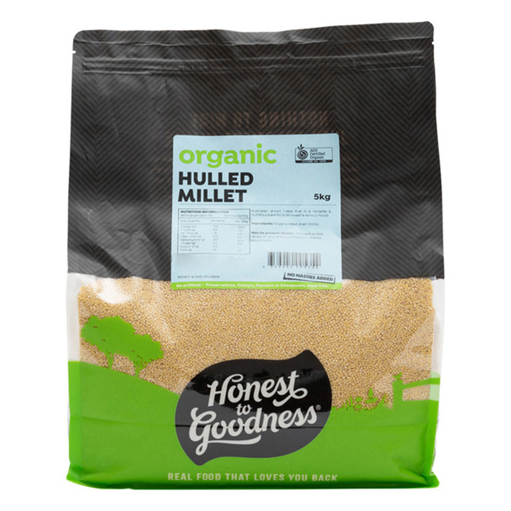 Organic Hulled Millet 25KG | Bulk Grains | Honest to Goodness