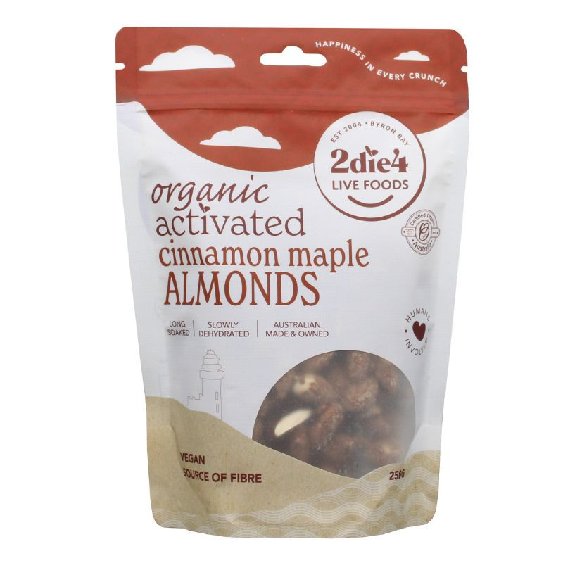 Activated Organic Cinnamon Maple Almonds 600g | Nuts & Seeds