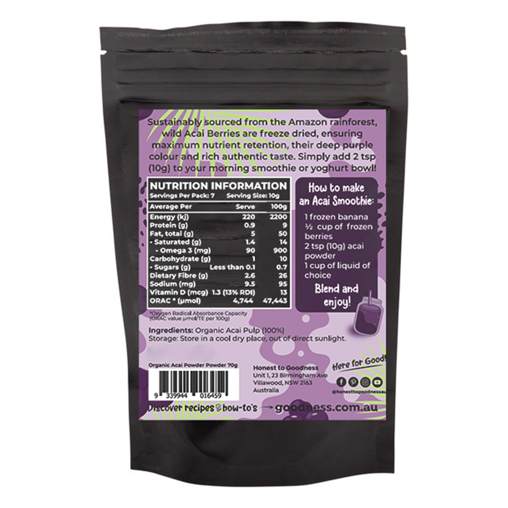 Organic Acai Powder 1KG | Honest to Goodness Australia