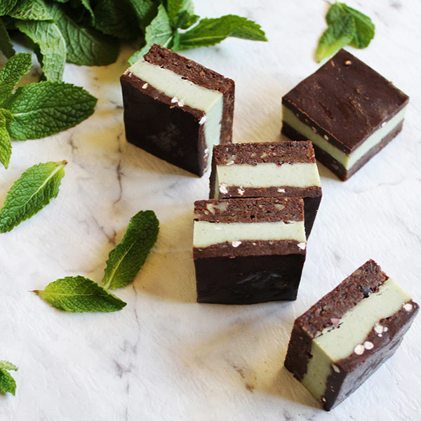 Raw Chocolate Peppermint Slice | Vegan + Gluten-Free